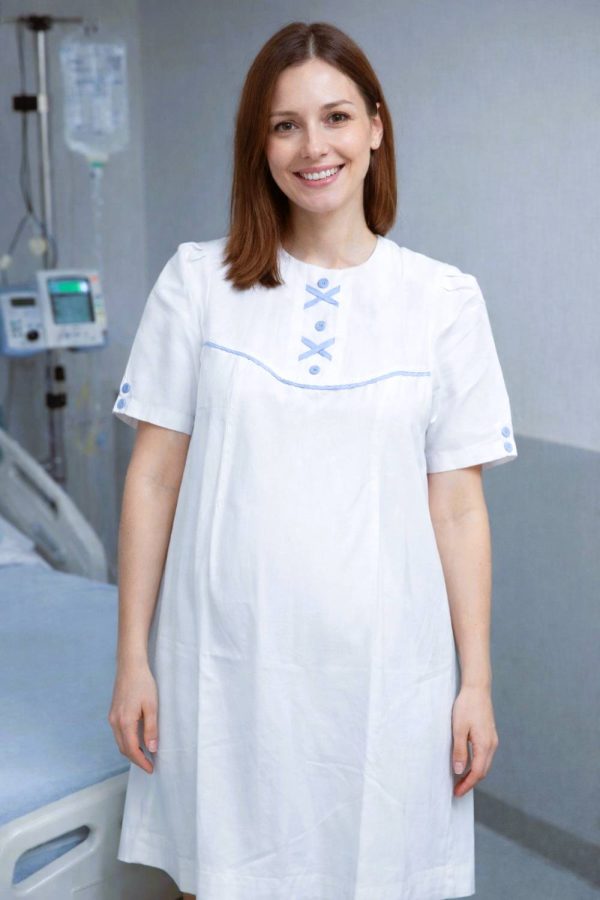 Vestido maternal presilla jacinto – UNIFORMES GLOBO